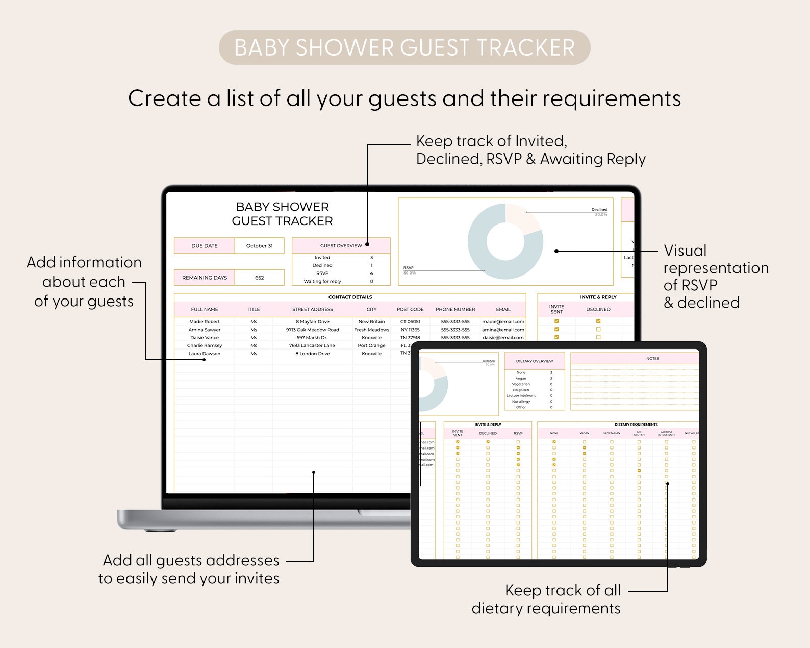 Digital Pregnancy Planner for New Mom, Hyperlinked Pregnancy Journal ...