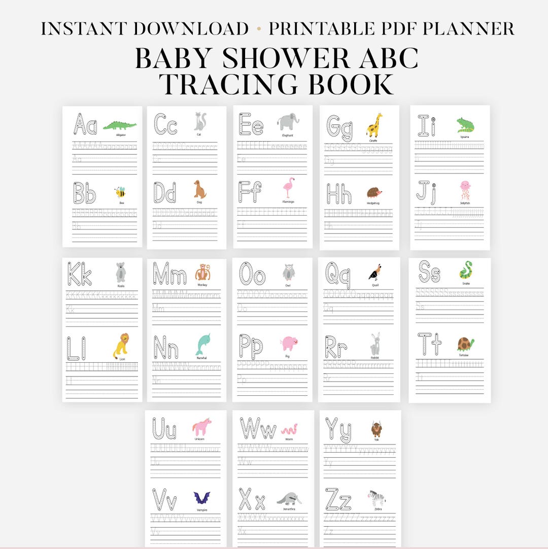 Kindergarten Alphabet Tracing Pages, Upper and Lower Case Letters ...