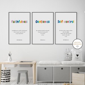 Fruit of the Spirit Nursery Wall Art, the Fruits of the Spirit for Kids ...