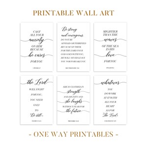 12 Bible Verses Set, Bible Verses Printable Set, Bible Verse Art Bundle ...