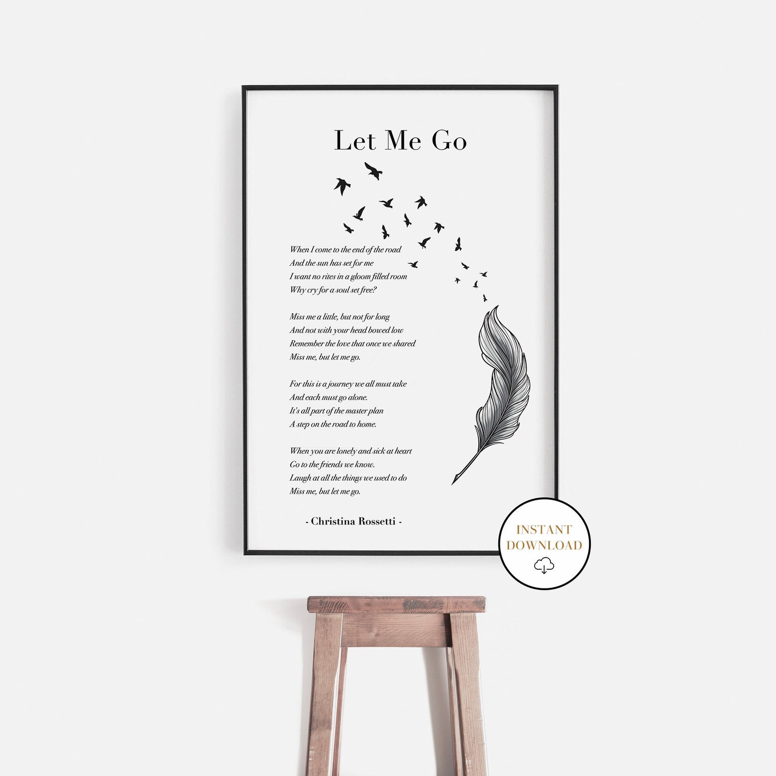 Let Me Go Sign, Christina Rossetti Poem, Loss of A Loved One, Inspiring ... Let Me Go Sign, Christina Rossetti Poem, Loss of A Loved One, Inspiring ...