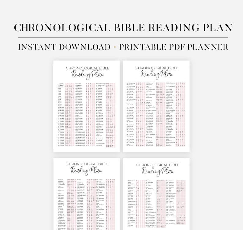 Bible Study Guide Printable Template, Chronological Bible Reading ...