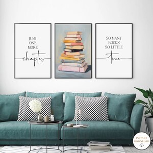 Just One More Chapter, Printable Book Wall Art, Read Prints, Gift for ...