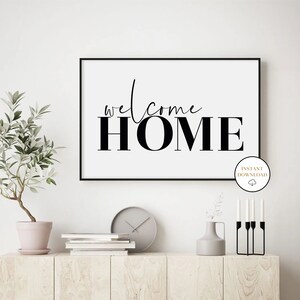 Welcome Home Print Welcome Home Printable Wall Art Welcome - Etsy