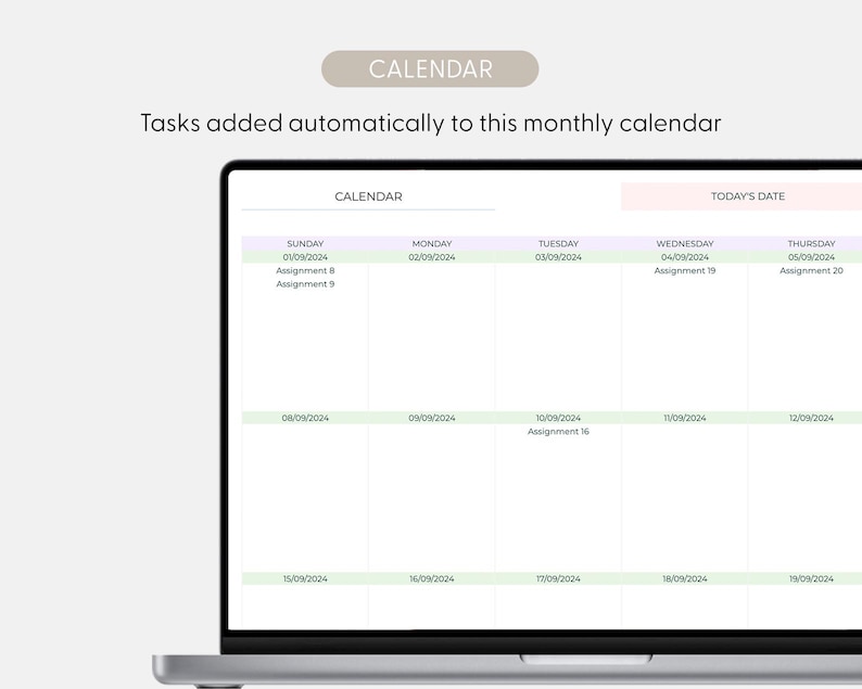 Student Planner Assignment Tracker Academic Planner Google Sheets ...