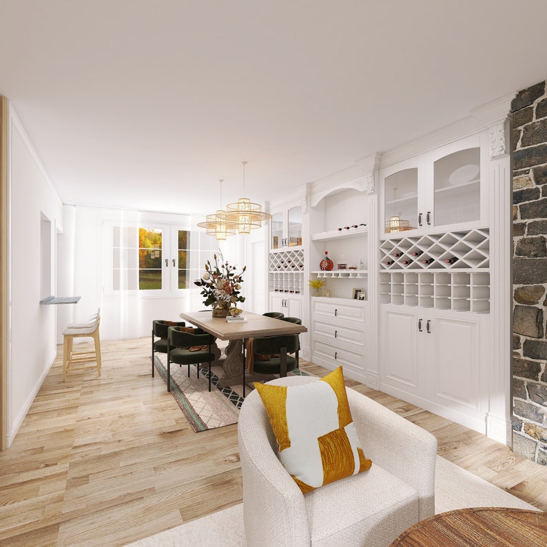 Kitchen Interior Designs, Kitchen 3D Rendering, 3D Architectural ...