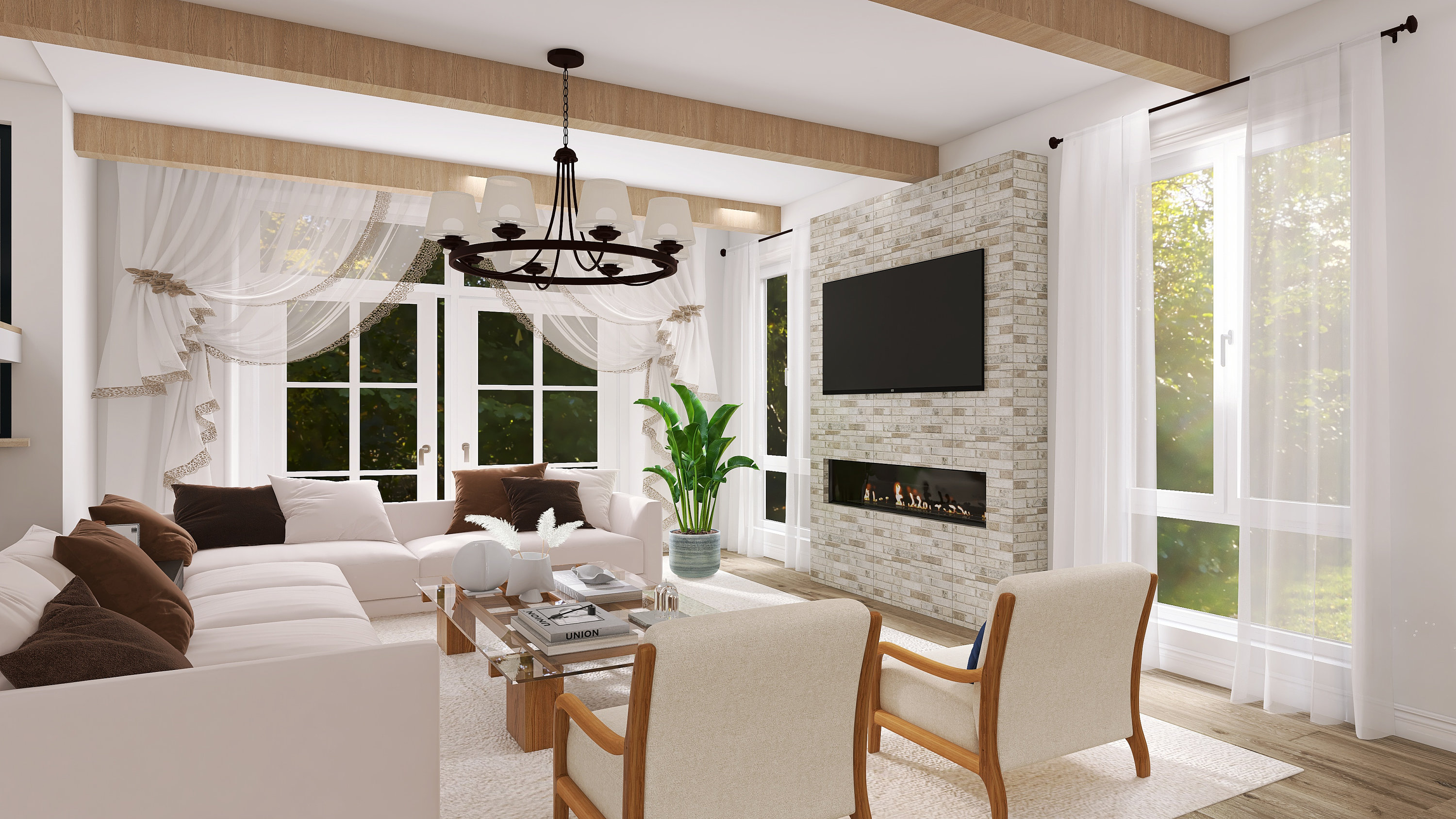 Kitchen Interior Designs| Rustic Kitchen 3D Rendering| 3D Architectural ...