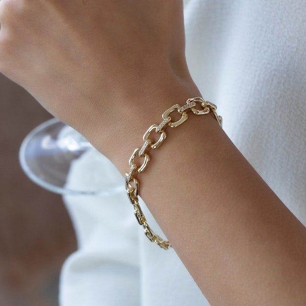 Chunky Gold Bracelet - Etsy