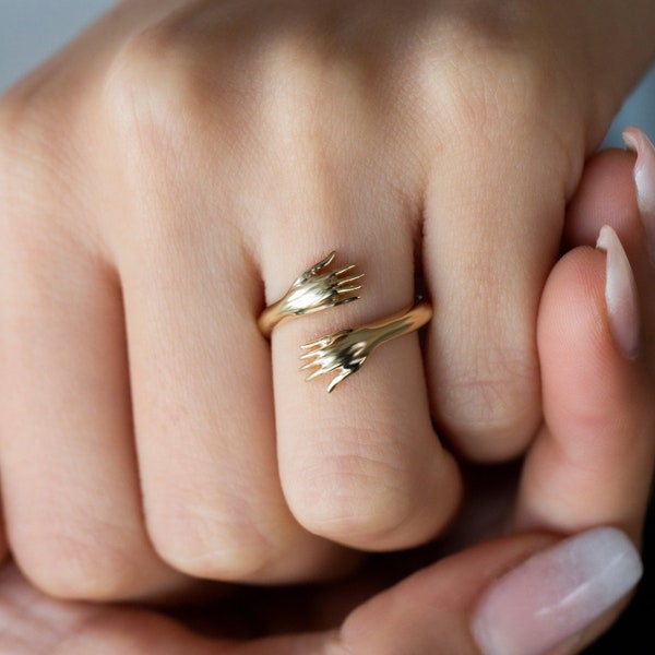 Hug Ring Gold - Etsy