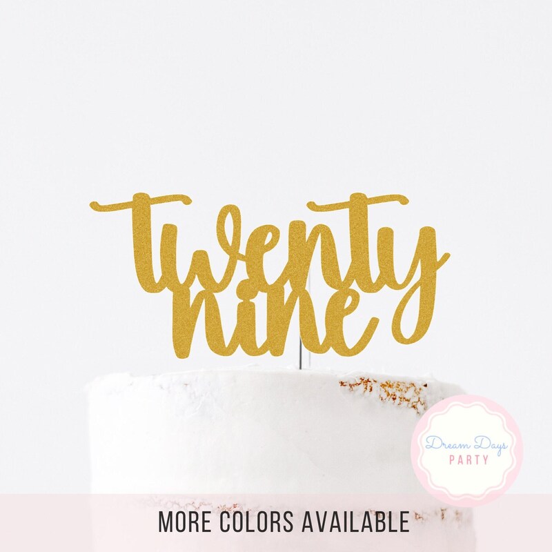 29th Birthday Cake Topper - Etsy