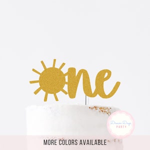 One Sun Cake Topper: 1st Trip Around the Sun, Boho Birthday Party ...