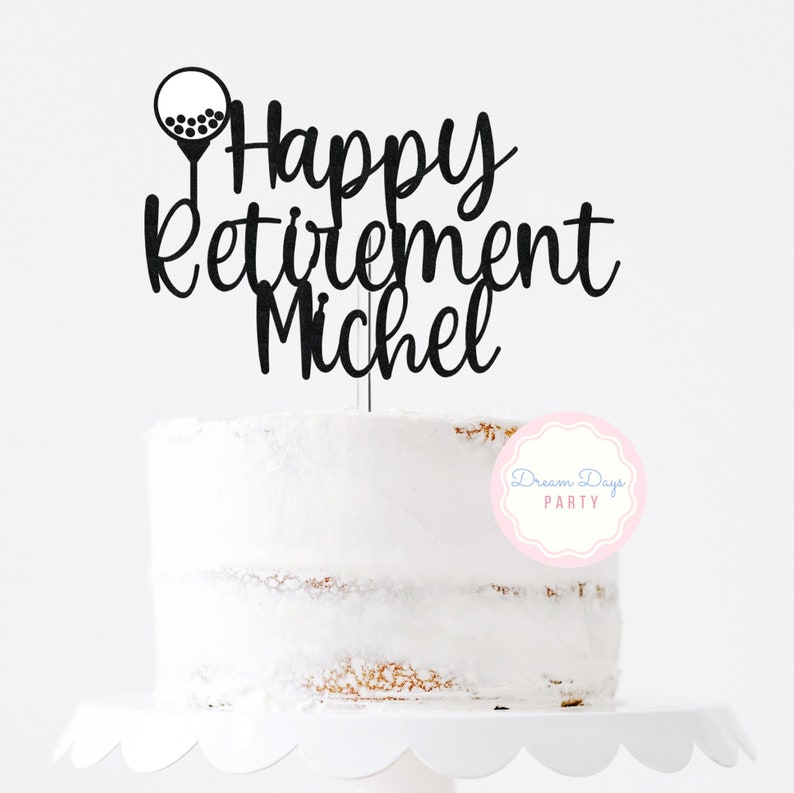 Happy Retirement Cake Topper Retirement Party Decor Coworker - Etsy