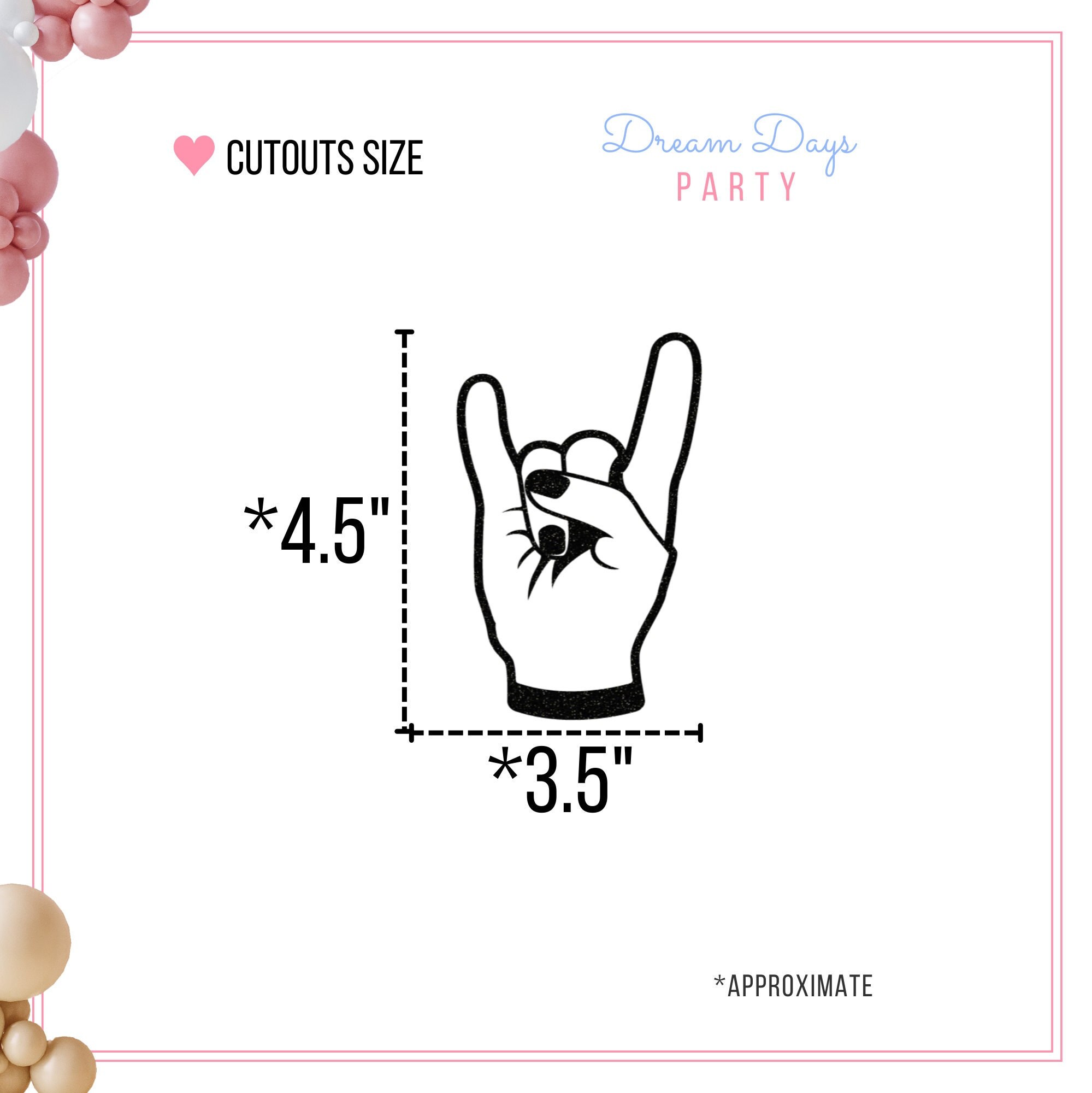 Rock Hand Garland for Rock 'n Roll Decades Party and - Etsy