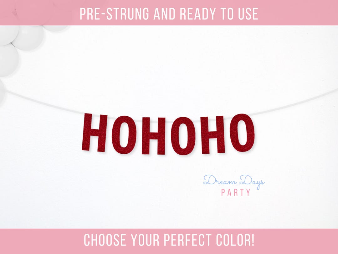 Ho Ho Ho Banner - Merry Christmas Party Decorations, Holiday Fireplace ...