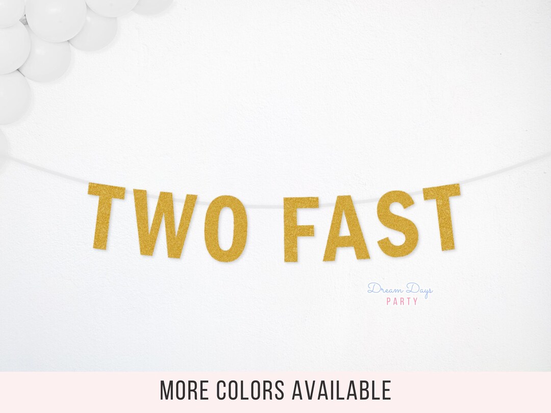 Two Fast Banner, Race Car Banner, 2 Fast 2 Curious, 2nd Birthday, 2 ...