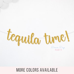 Tequila Time Party Banner: Fiesta Decor, Margarita Theme Birthday ...