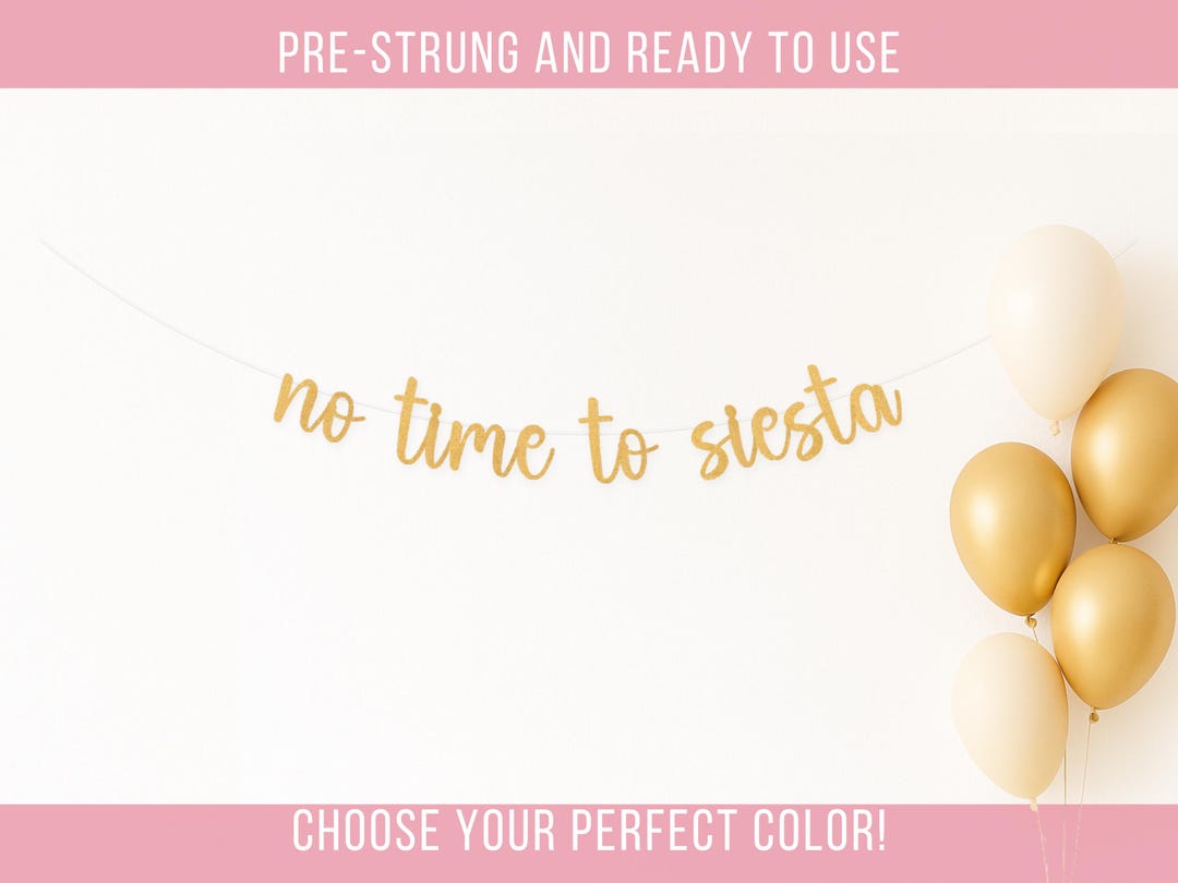 No Time to Siesta Banner, Fiesta Bachelorette Decor, Final Fiesta ...