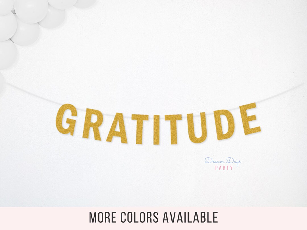 Gratitude Banner for Thanksgiving Decor – Fall Harvest Party ...