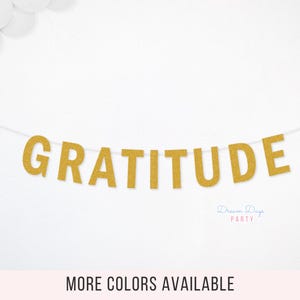 Gratitude Banner for Thanksgiving Decor – Fall Harvest Party ...
