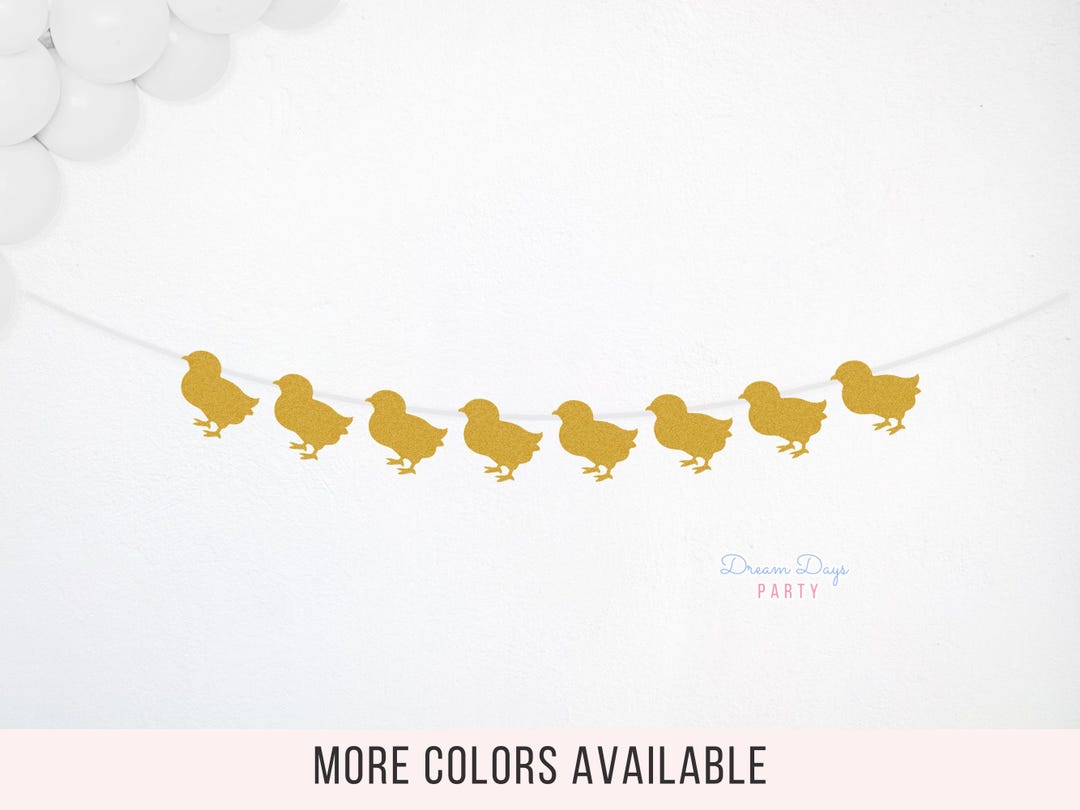 Chick Garland, Easter, Spring, Baby Shower Farm Themed Party ...