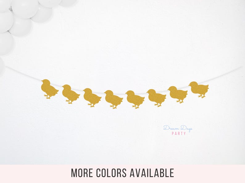 Chick Garland, Easter, Spring, Baby Shower Farm Themed Party ...
