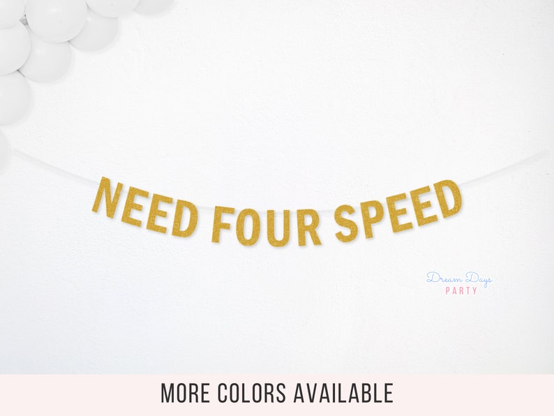 Need Four Speed Banner: Racing Birthday Theme | Race Car Party Decor ...