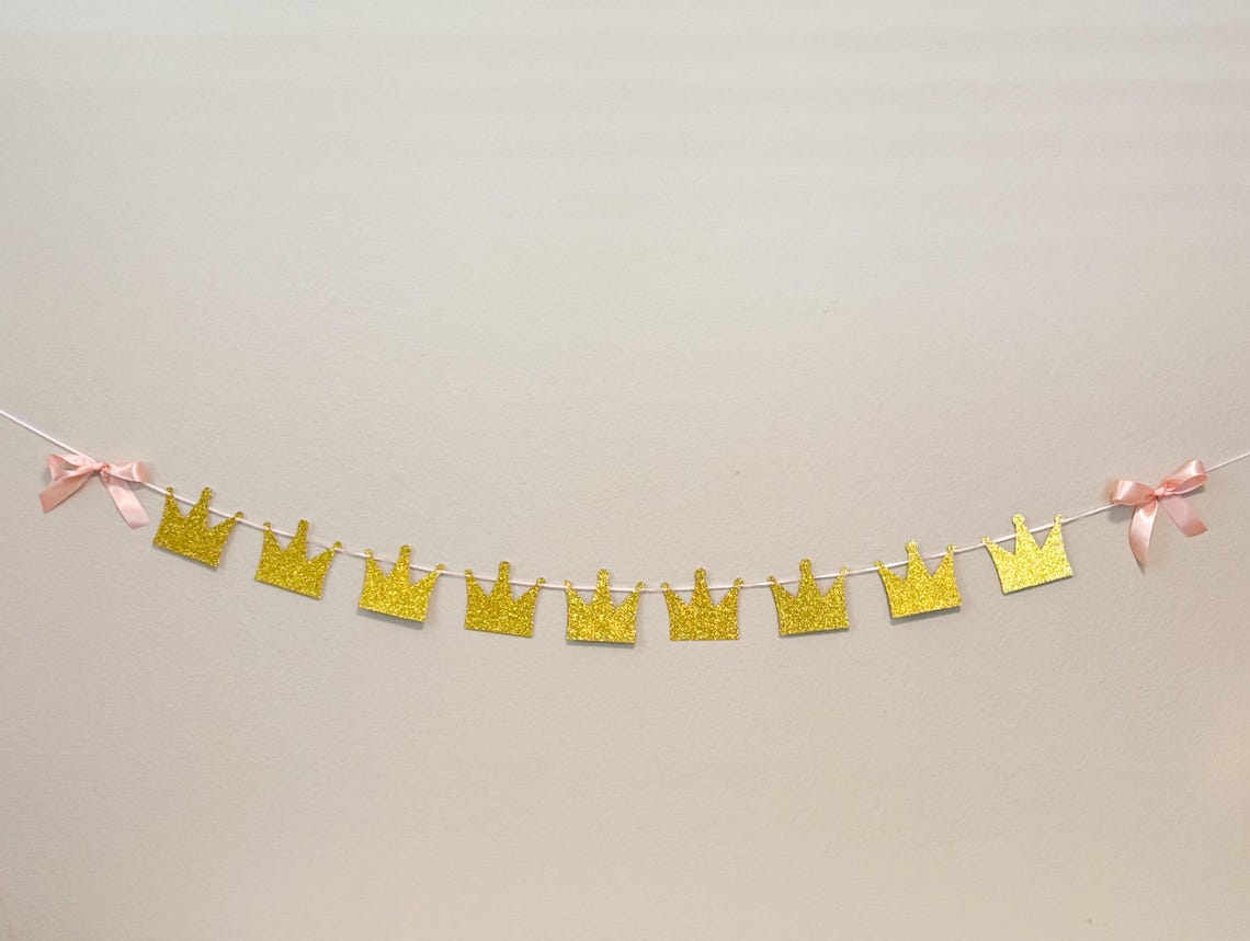 Princess Crown Banner, Princess Tea Party Sign, Once Upon a Time, Baby ...