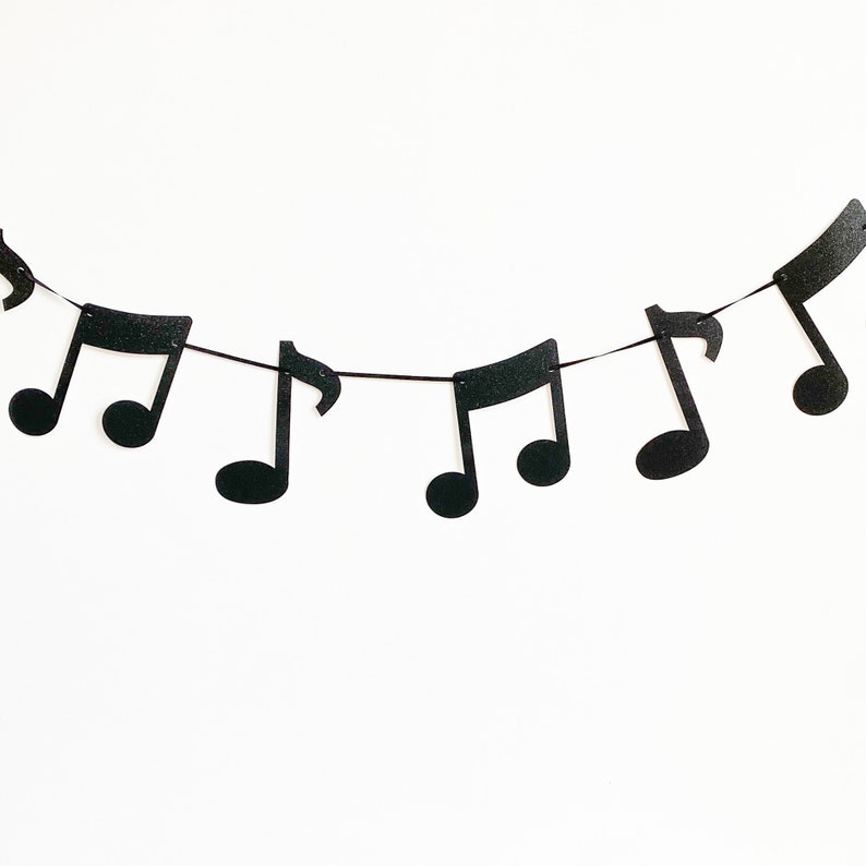 Music Notes Garland Music Theme Birthday Party Music Room | Etsy