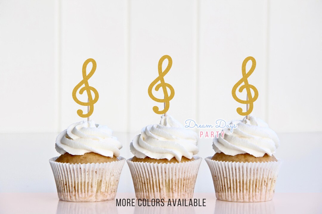 Treble Clef Music Note Cupcake Toppers – Perfect for Music-themed ...