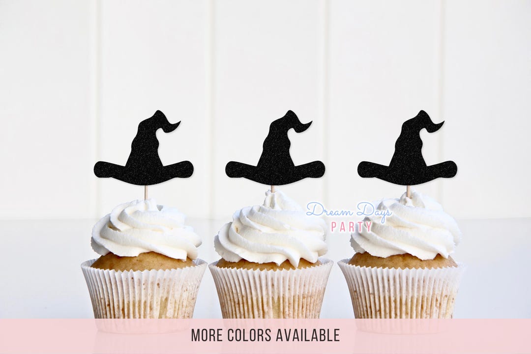 Witch Hat Cupcake Topper for Halloween Cupcakes – Cute Halloween Party ...