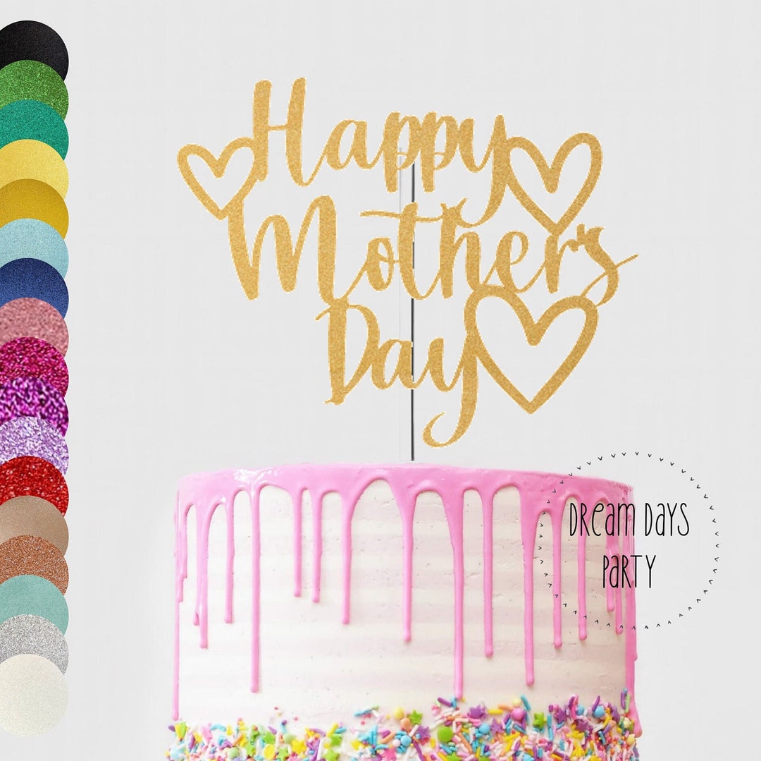 Happy Mothers Day Cake Topper Best Mom Ever Mom Cake Topper - Etsy