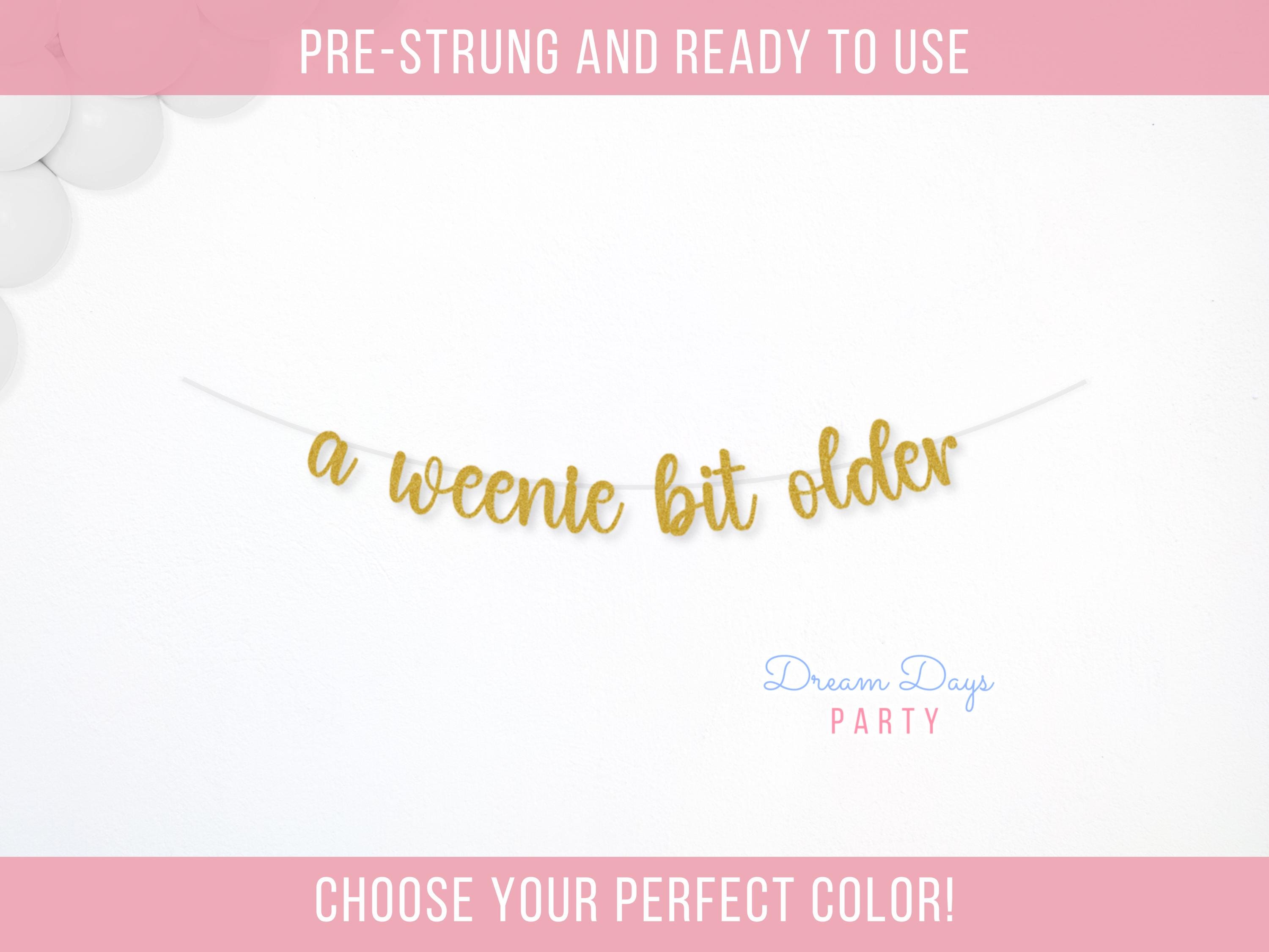 A Weenie Bit Older Banner: Funny Birthday - Hotdog or Martini Party ...