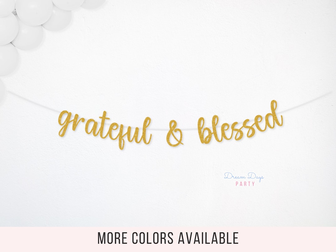 Grateful & Blessed Banner: Home Decor, Thanksgiving Decorations ...