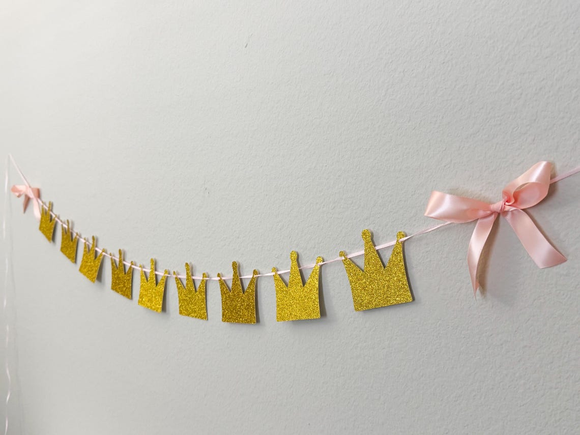 Princess Crown Banner, Princess Tea Party Sign, Once Upon a Time, Baby ...