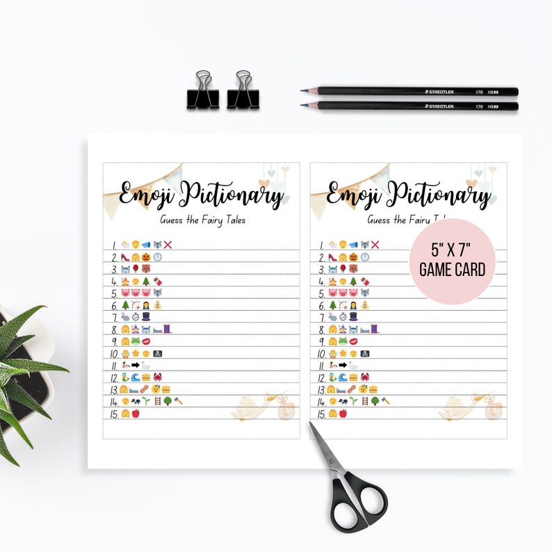 Printable Baby Books Emoji Pictionary Game: Baby Shower Activity, Guess ...