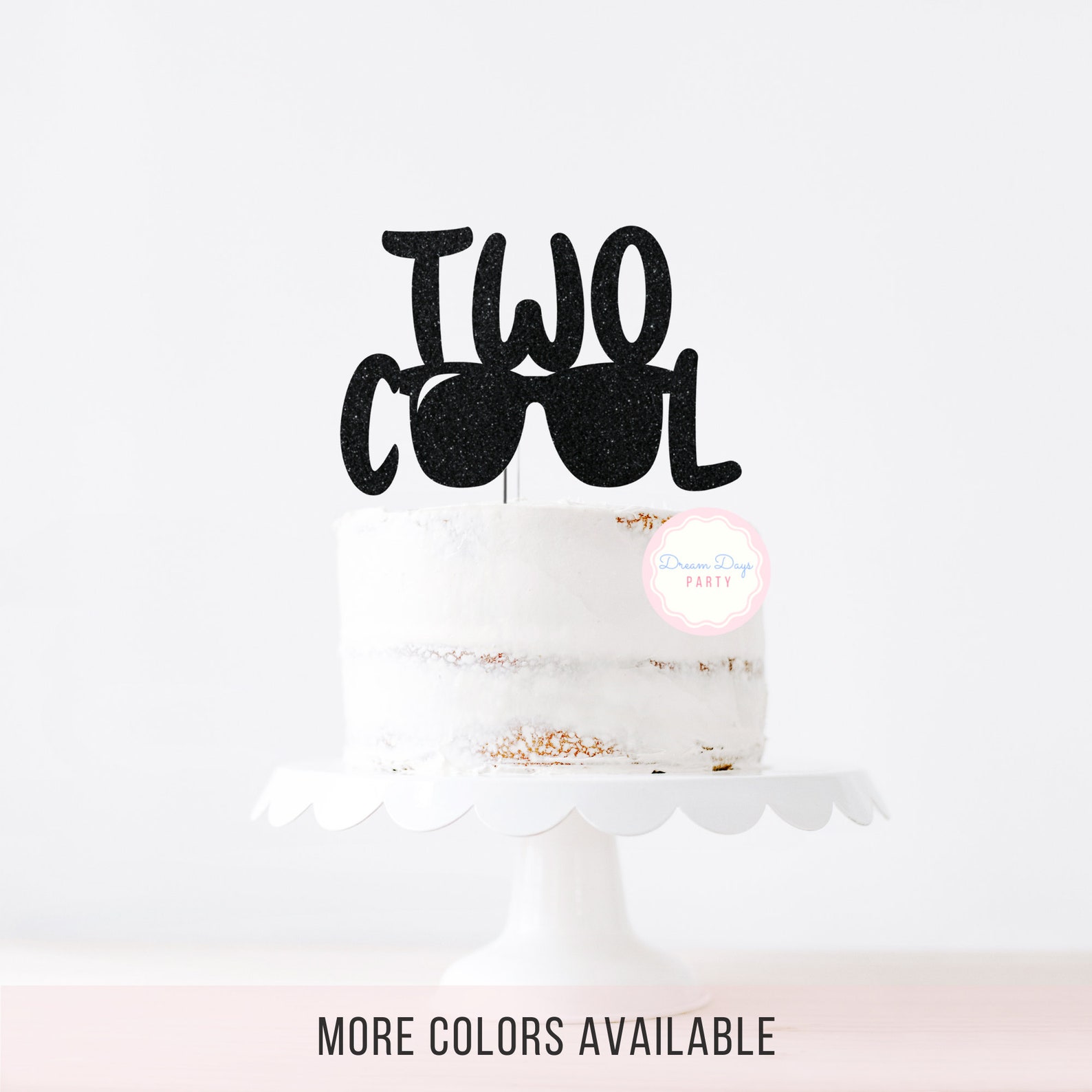 Two Cool Birthday Cake Topper 2nd Birthday Sunglasses Party - Etsy
