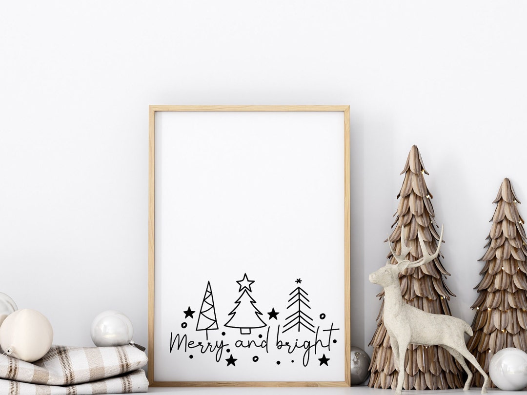 Instant Download Merry and Bright Party Decorations: Printable Holiday ...