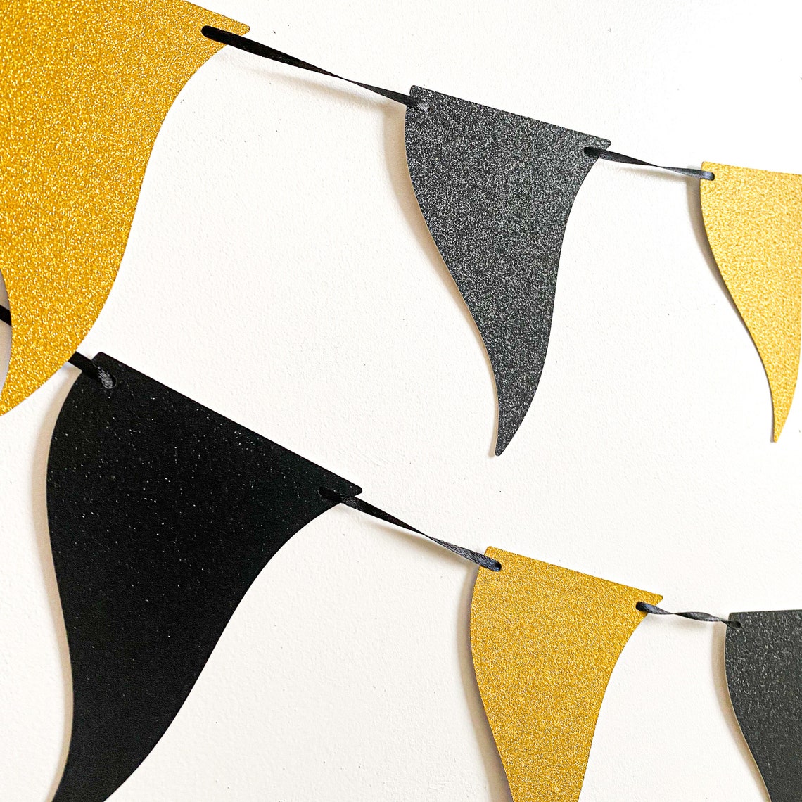 Graduation Banner New Year Banner Black and Gold Bunting - Etsy