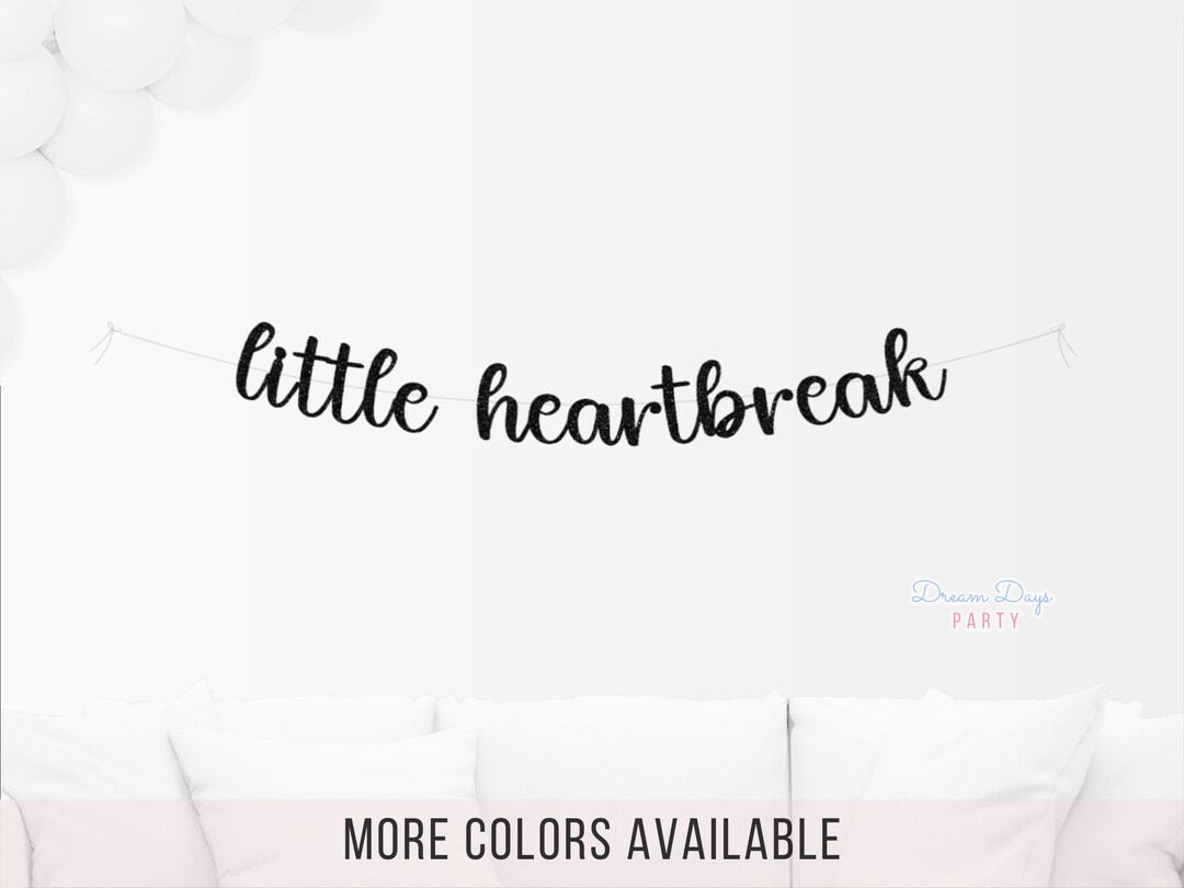 Little Heartbreak Banner: Valentine Birthday, Heartbreak Decor, Baby ...