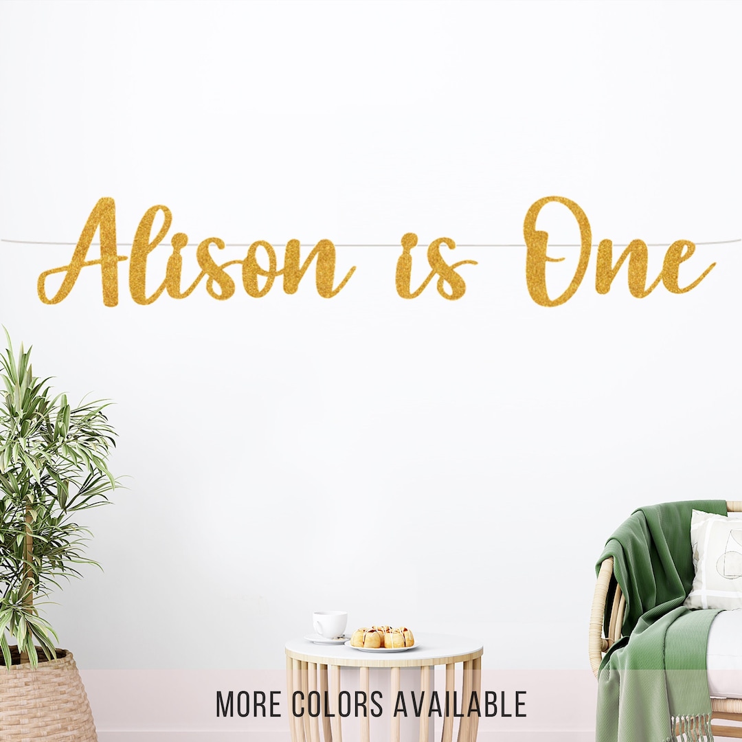 1st Birthday Banner, Custom First Birthday Party Decoration, Baby Name ...