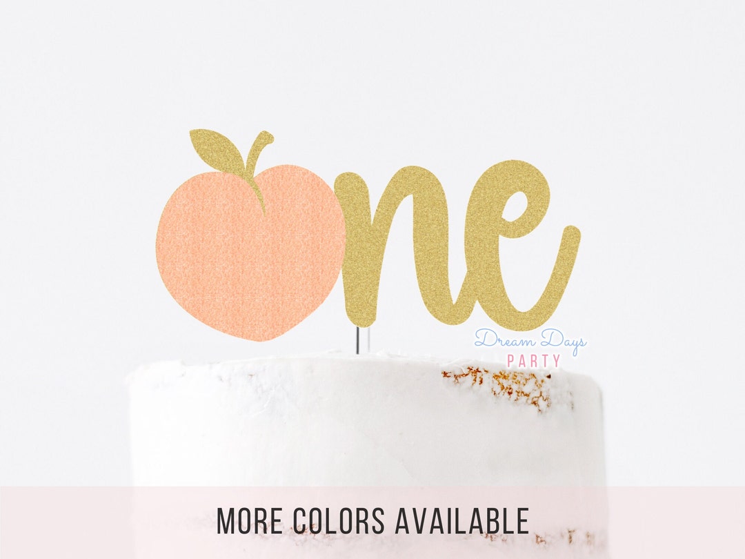 Peach One Cake Topper | Peach First Birthday Decor | Smash Cake Topper ...
