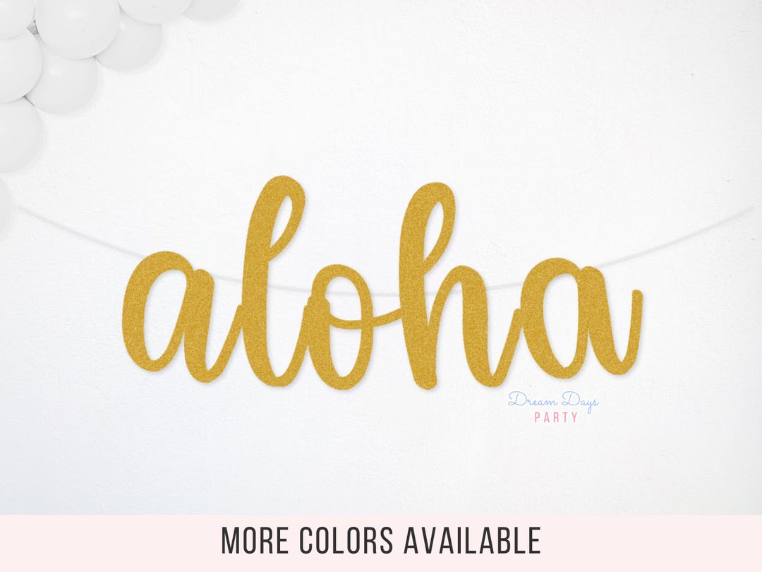 Aloha Banner Luau Party Decorations | Tropical Hawaiian Themed Party ...