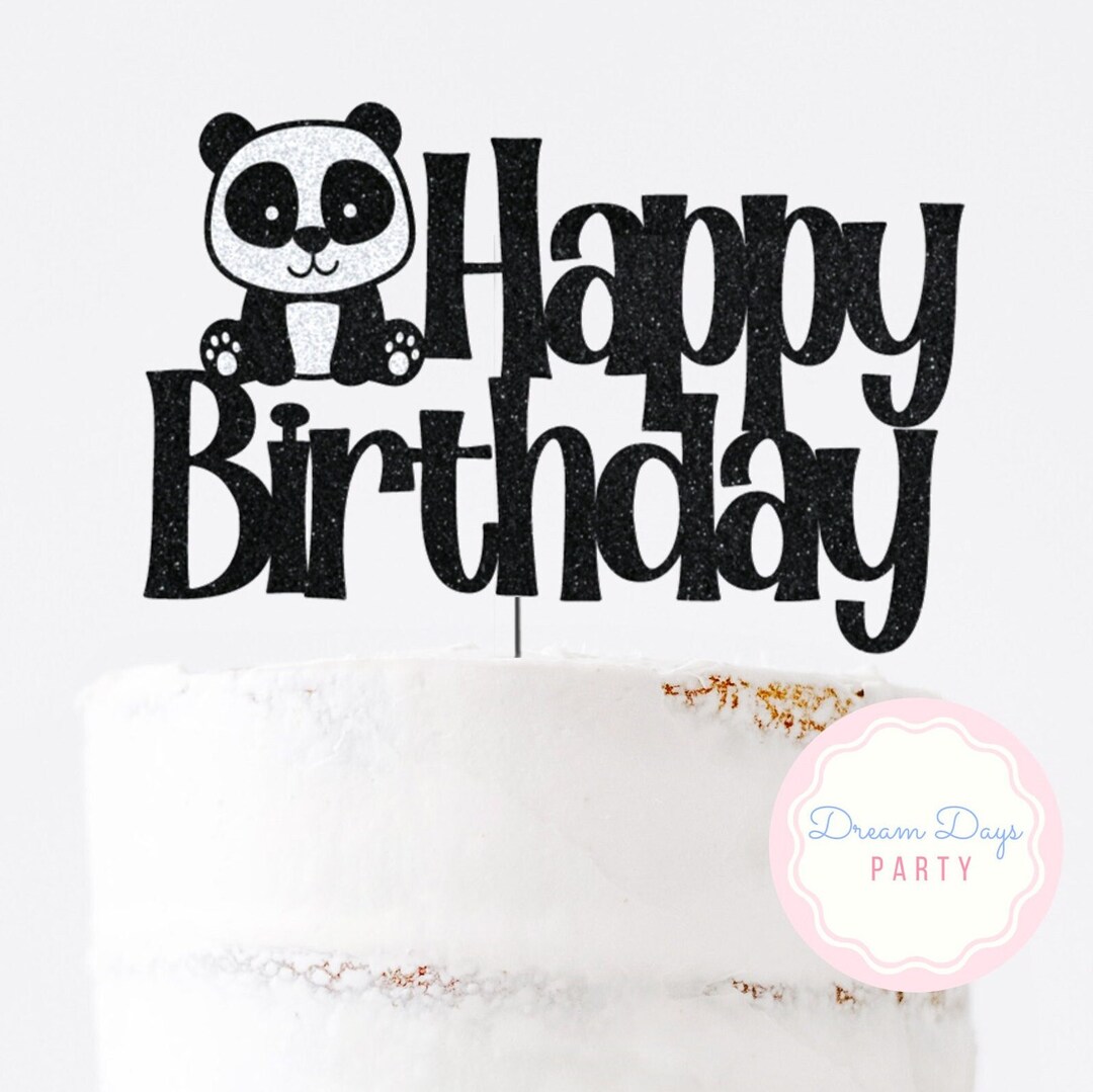Panda Cake Topper, Panda Birthday, Panda Party, Panda Birthday Party ...