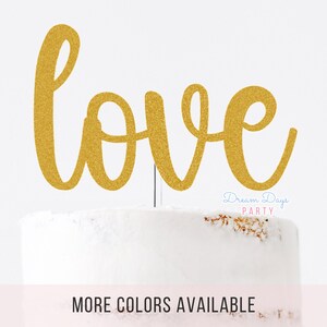 Love Cake Topper - Romantic Party Decor for Valentine's Day, Wedding ...