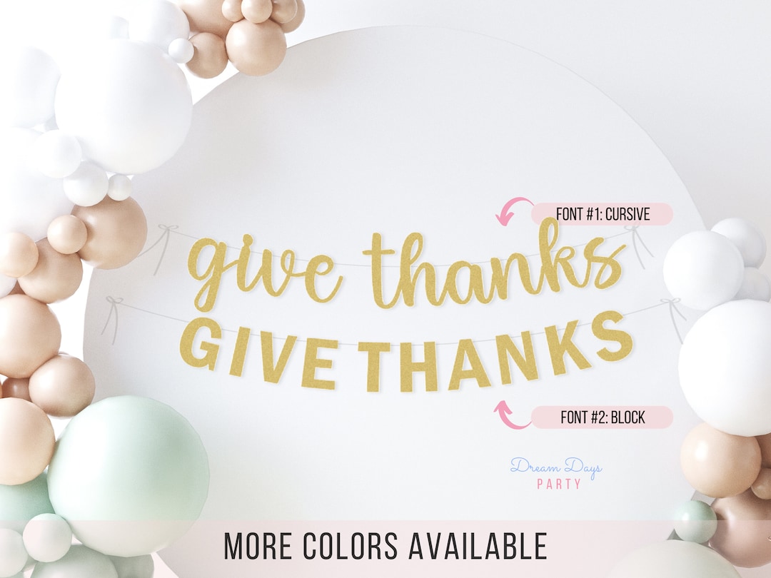 Give Thanks Banner | Fall Harvest Decor | Thanksgiving Decorations ...