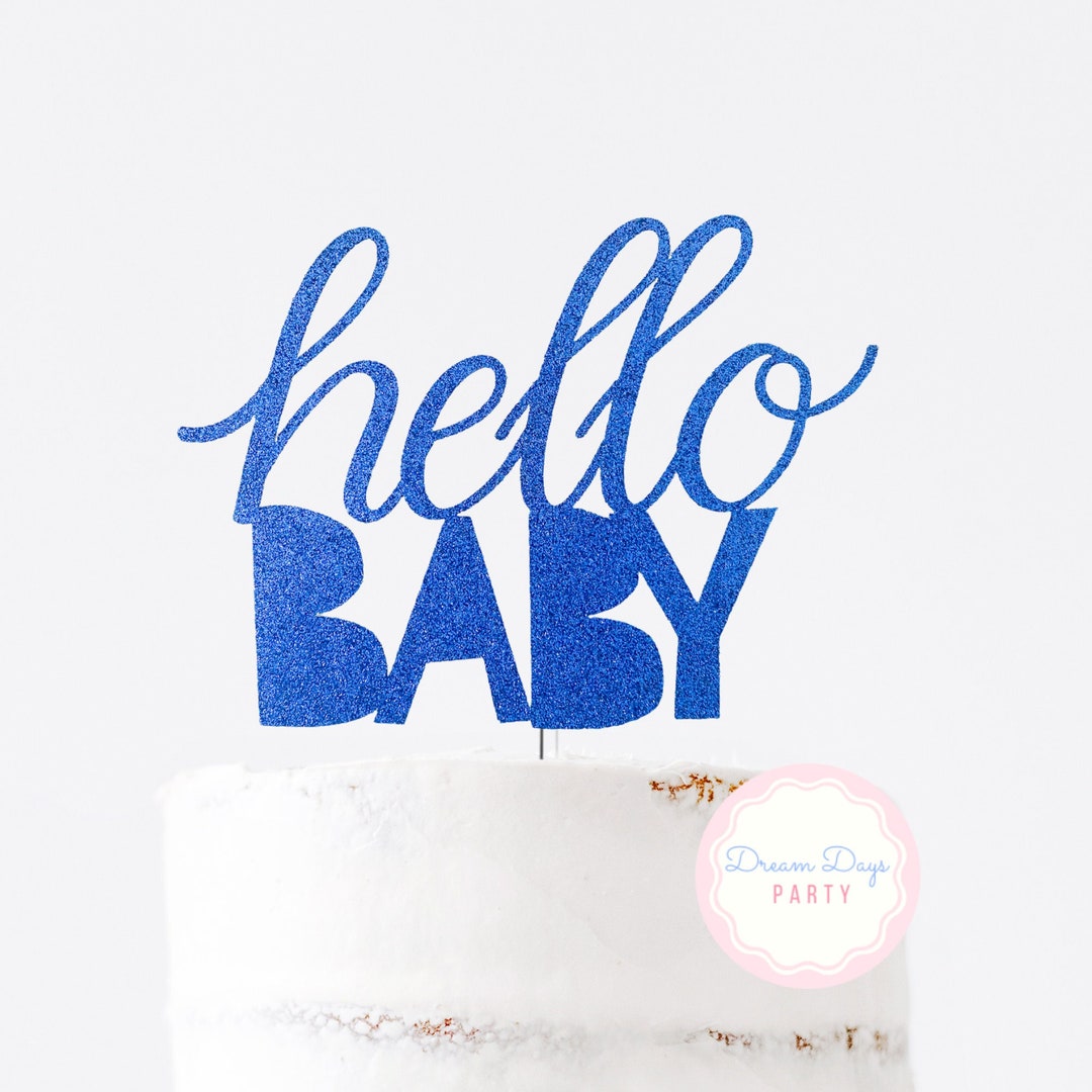 Hello Baby Sign, Hello Baby Cake Topper, Baby Shower Cake Topper, Baby ...