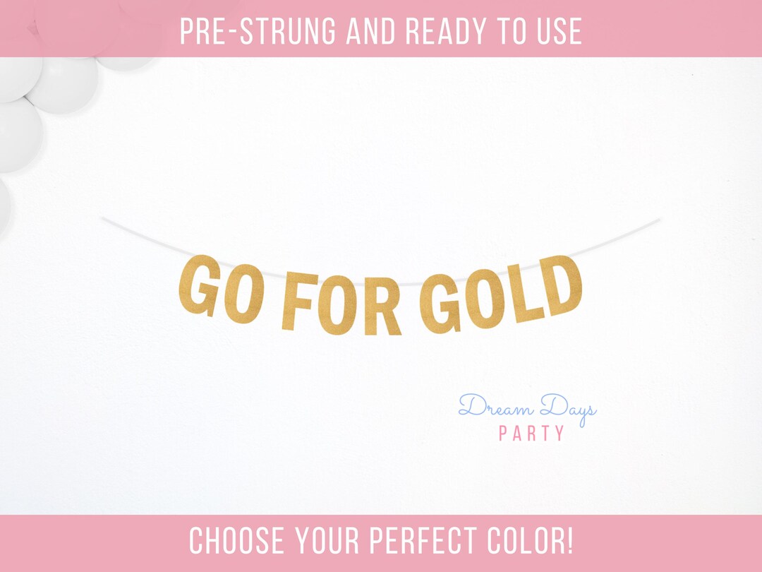 Go for Gold Banner | Graduation Party Decorations | Sports Party ...