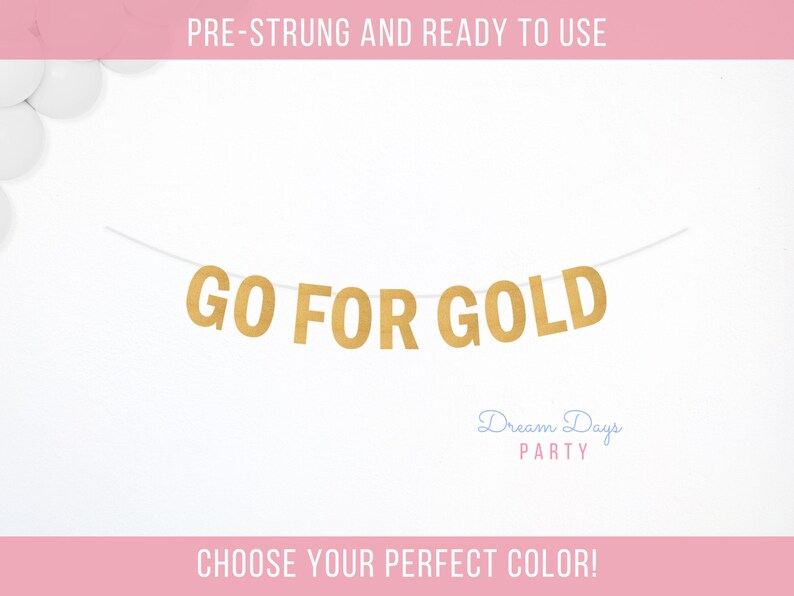Go for Gold Banner | Graduation Party Decorations | Sports Party ...