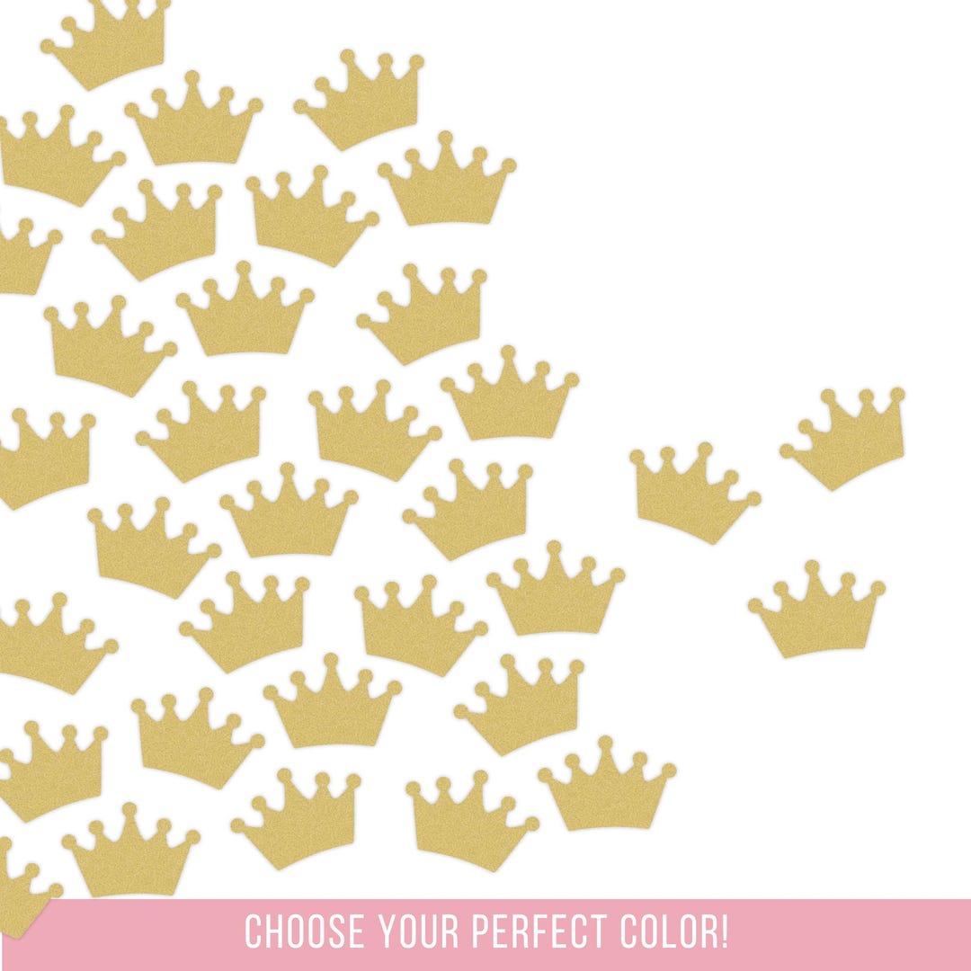 Crown Confetti: Royal Blue and Gold Baby Shower, Prince Confetti ...