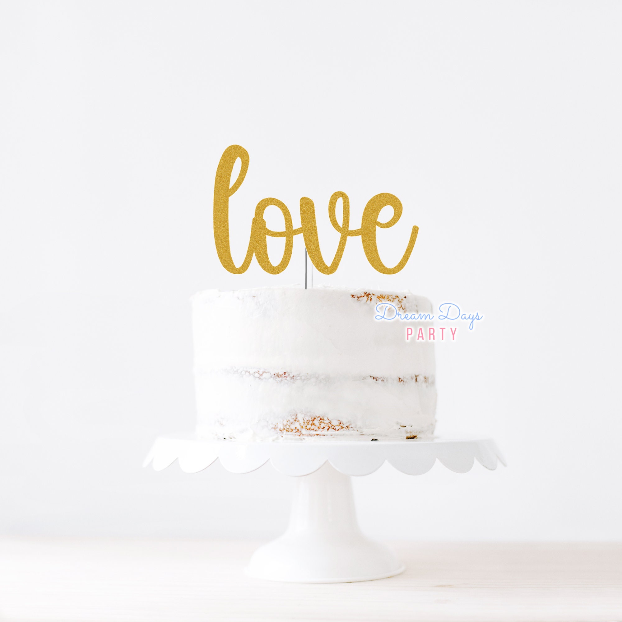 Love Cake Topper: Romantic Party Decor - Valentine's Day, Wedding ...